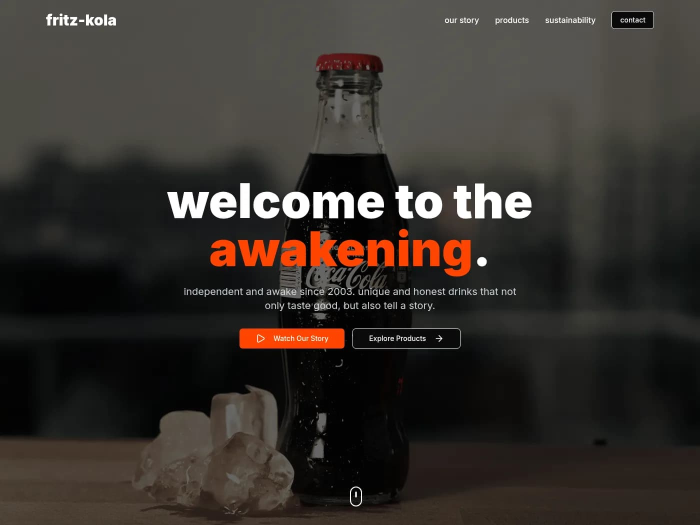 Fritz-Kola Website Clone