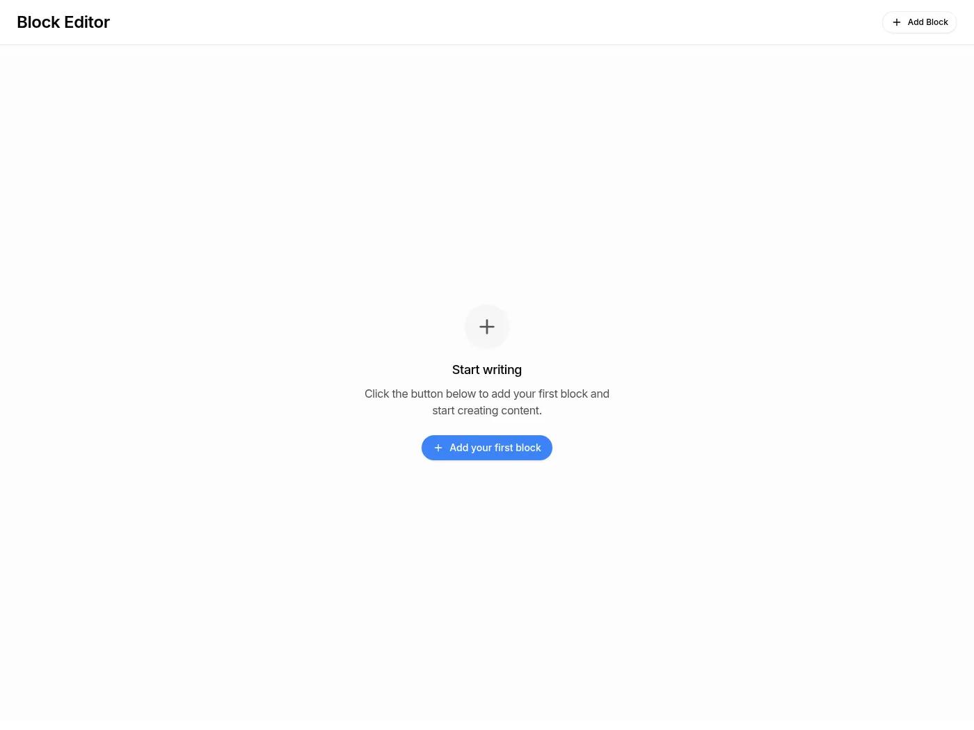 Frontend Block-Based Text Editor