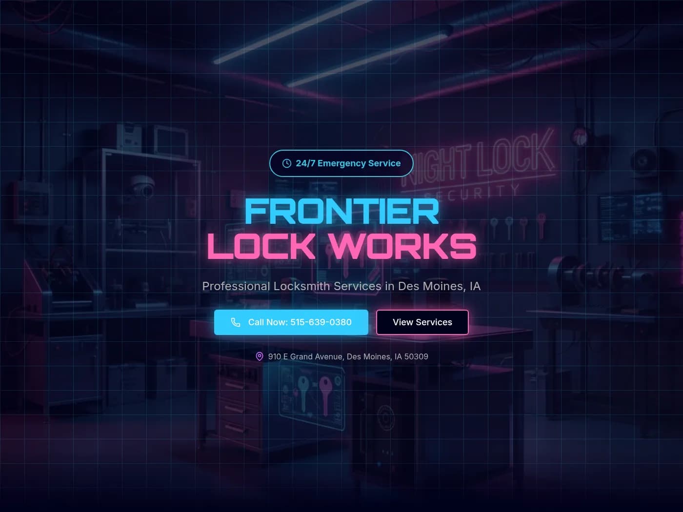 Frontier Lock Works Neon Locksmith Website