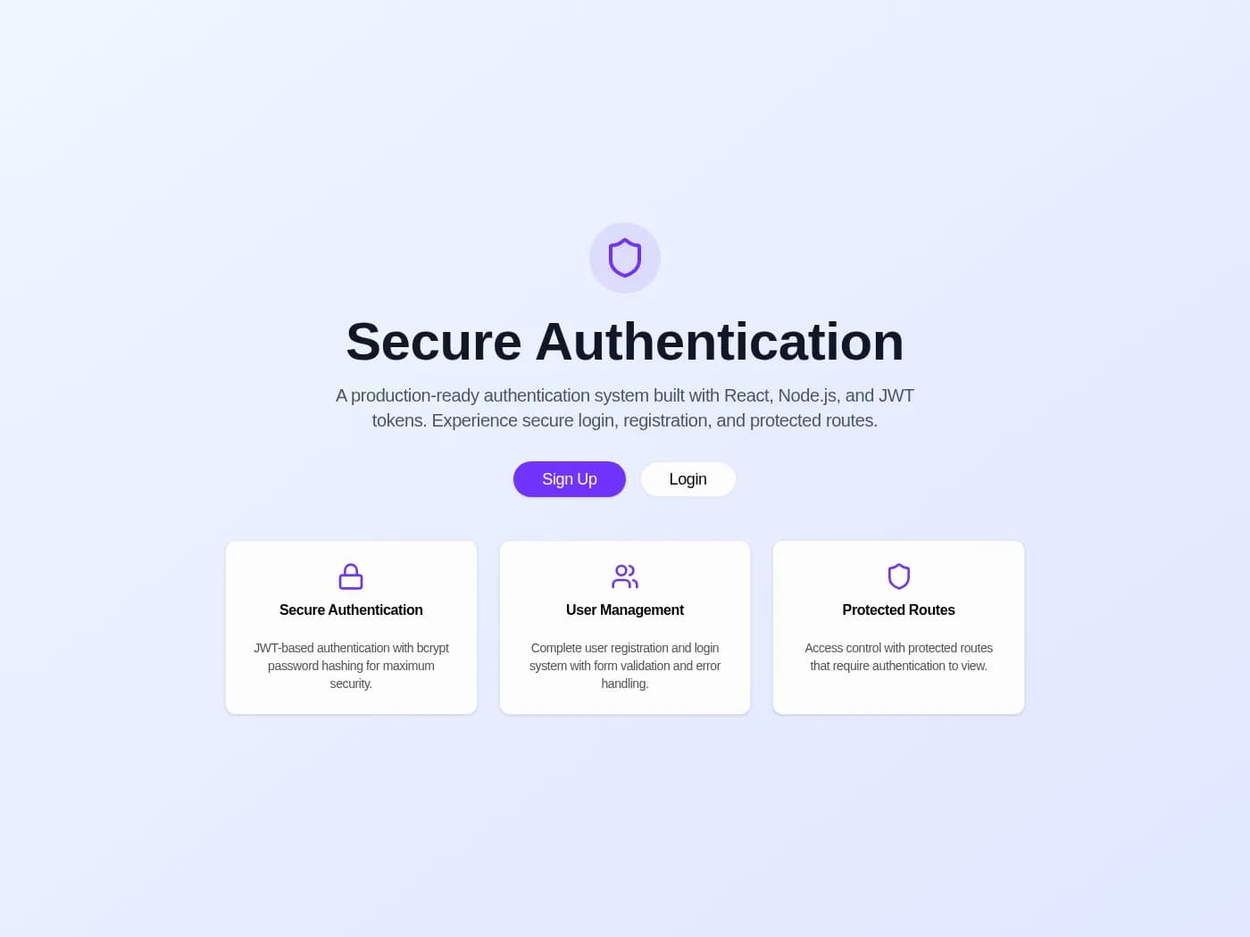 Full-Stack Auth System with React, Node.js, and JWT
