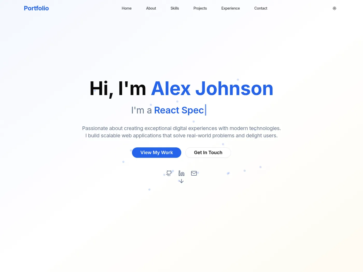Full Stack Developer Portfolio Website