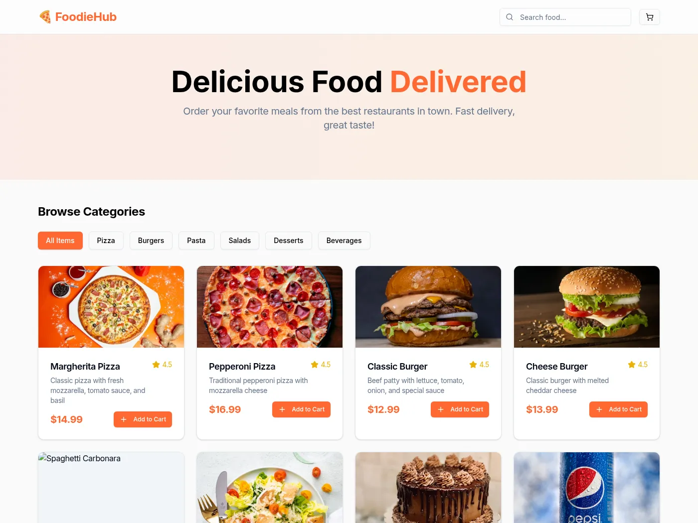 Full Stack Food Ordering Platform with Admin Dashboard