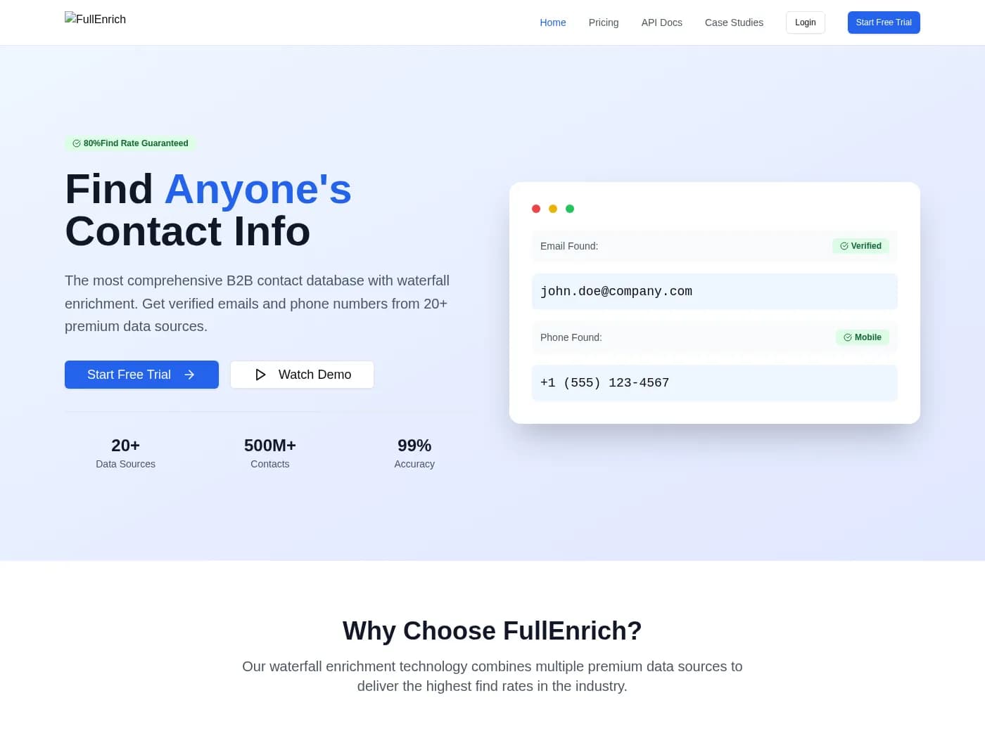 FullEnrich Website Revamp
