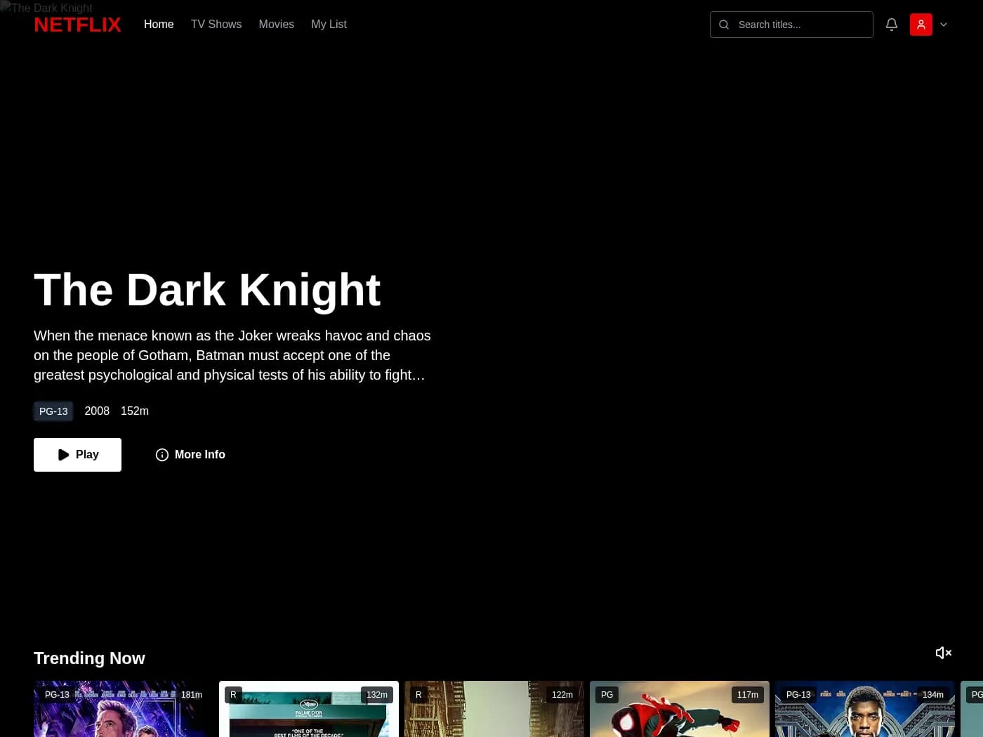 Fully Functional Netflix Clone