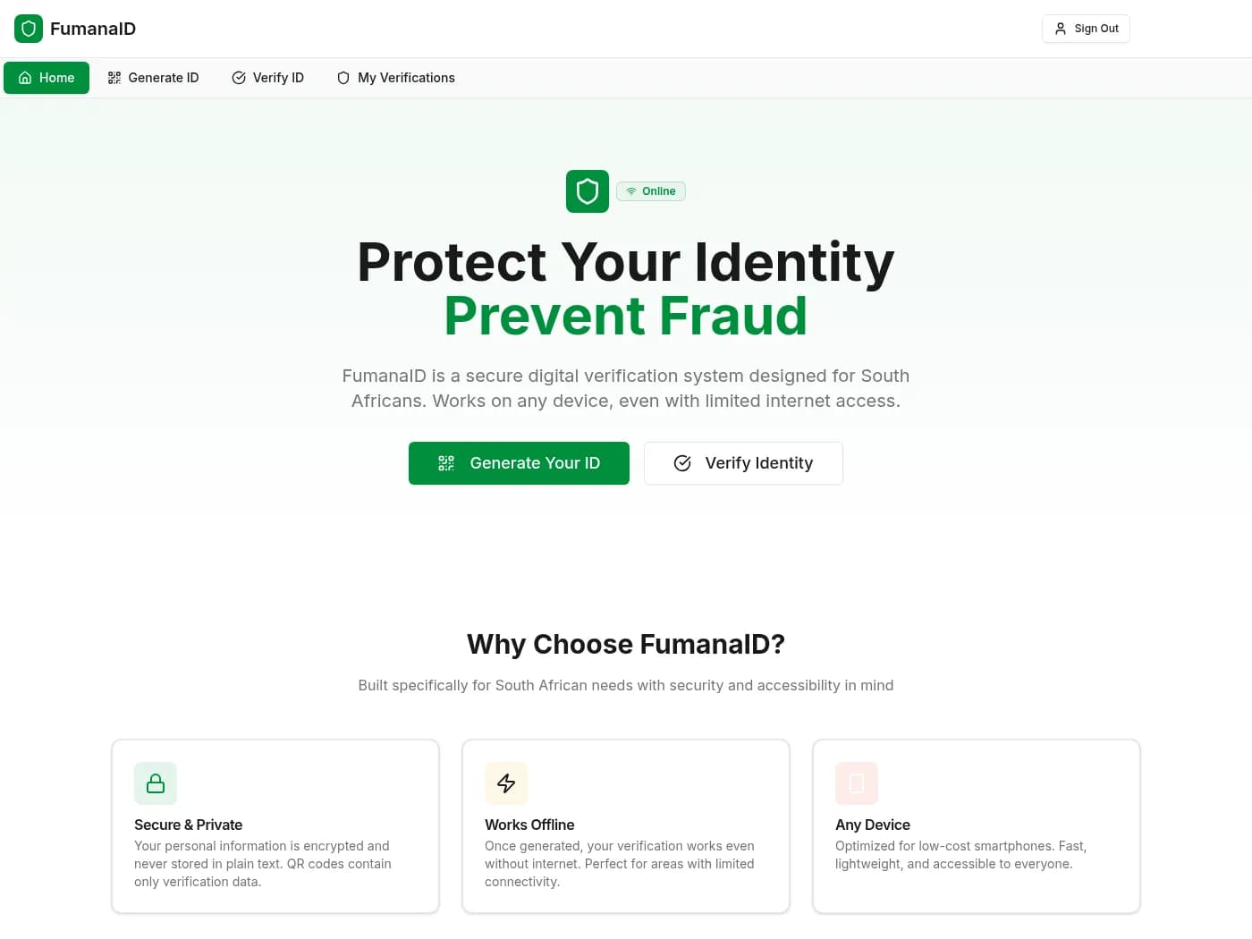 FumanaID: Secure Digital Verification for South Africans