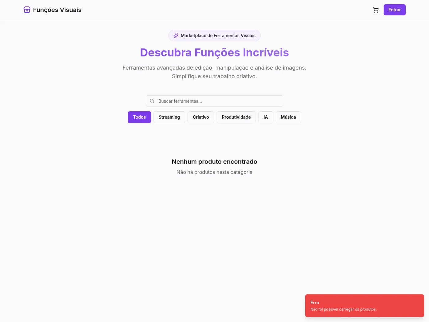 Funções Visuais: Marketplace de Ferramentas para Imagens