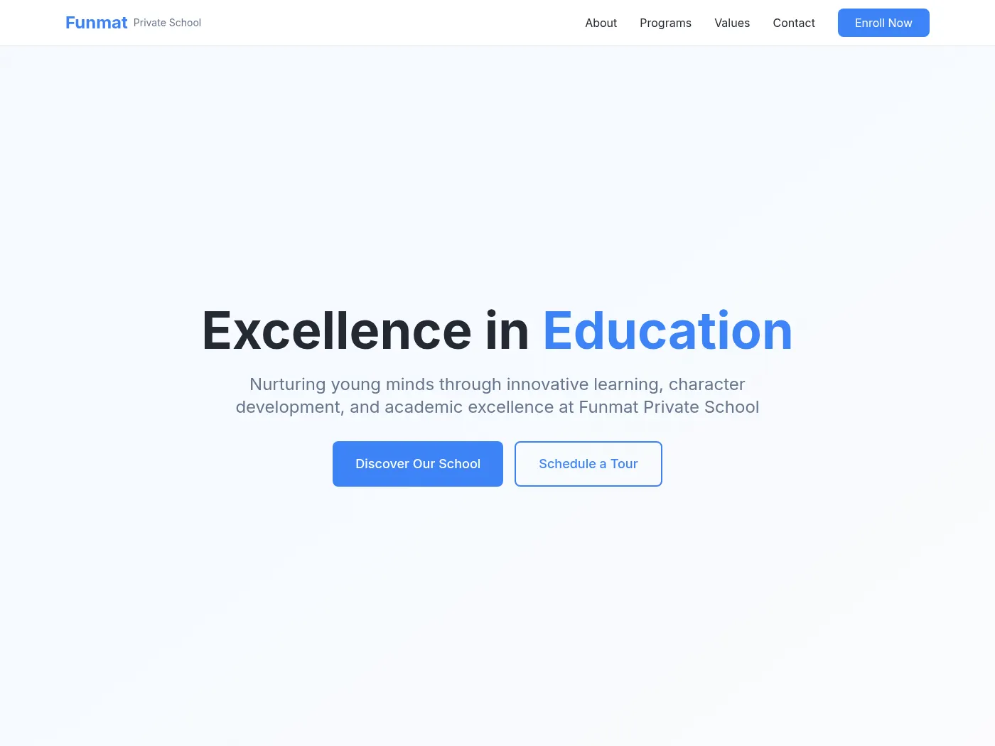 Funmat Private School Website