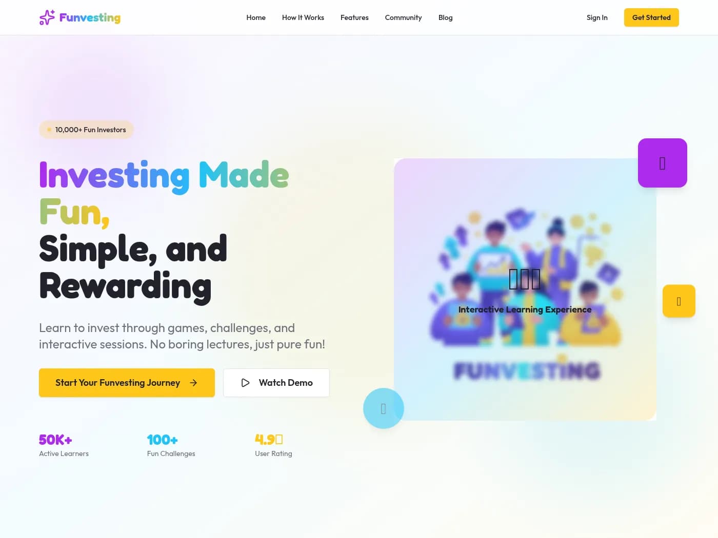 Funvesting: Gamified Investment Learning Platform