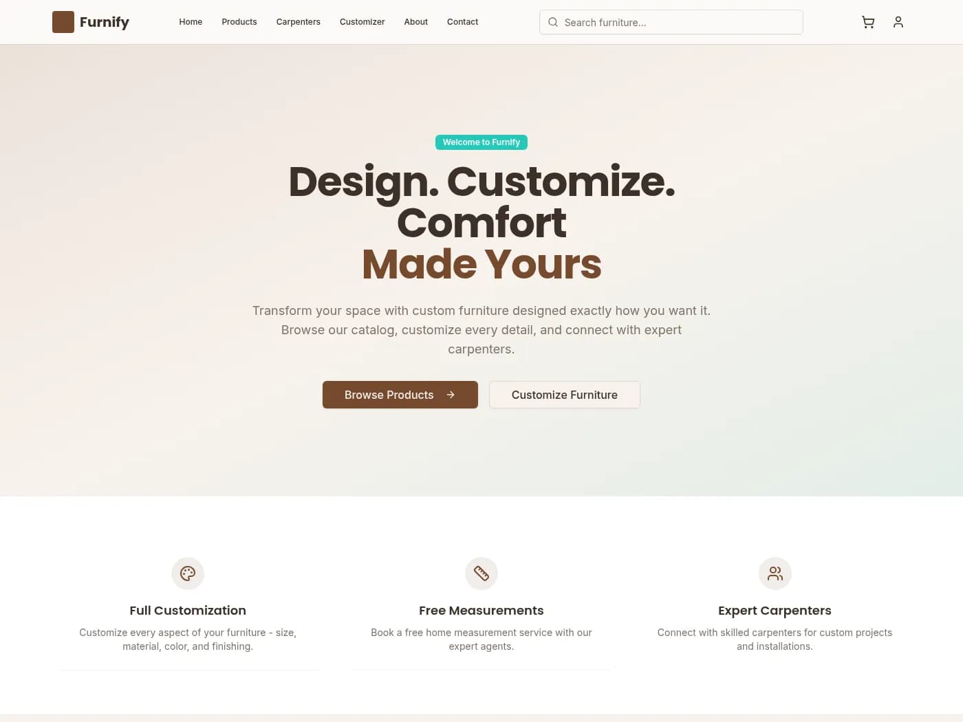 Furnify — Furniture Customization & Carpenter Marketplace Platform