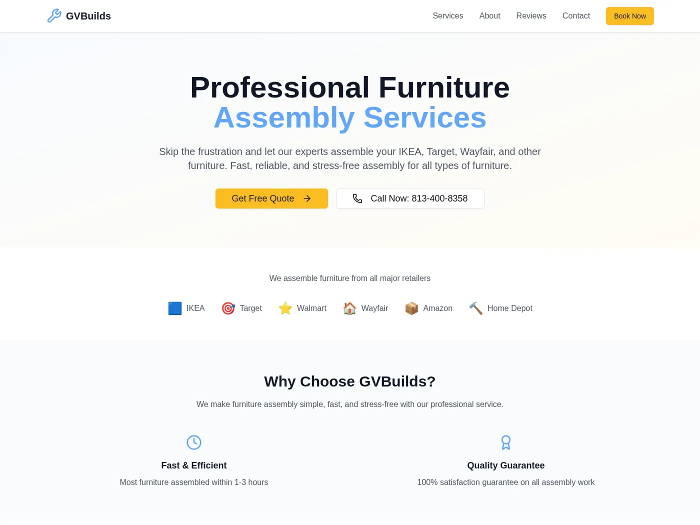 Furniture Assembly Services Website