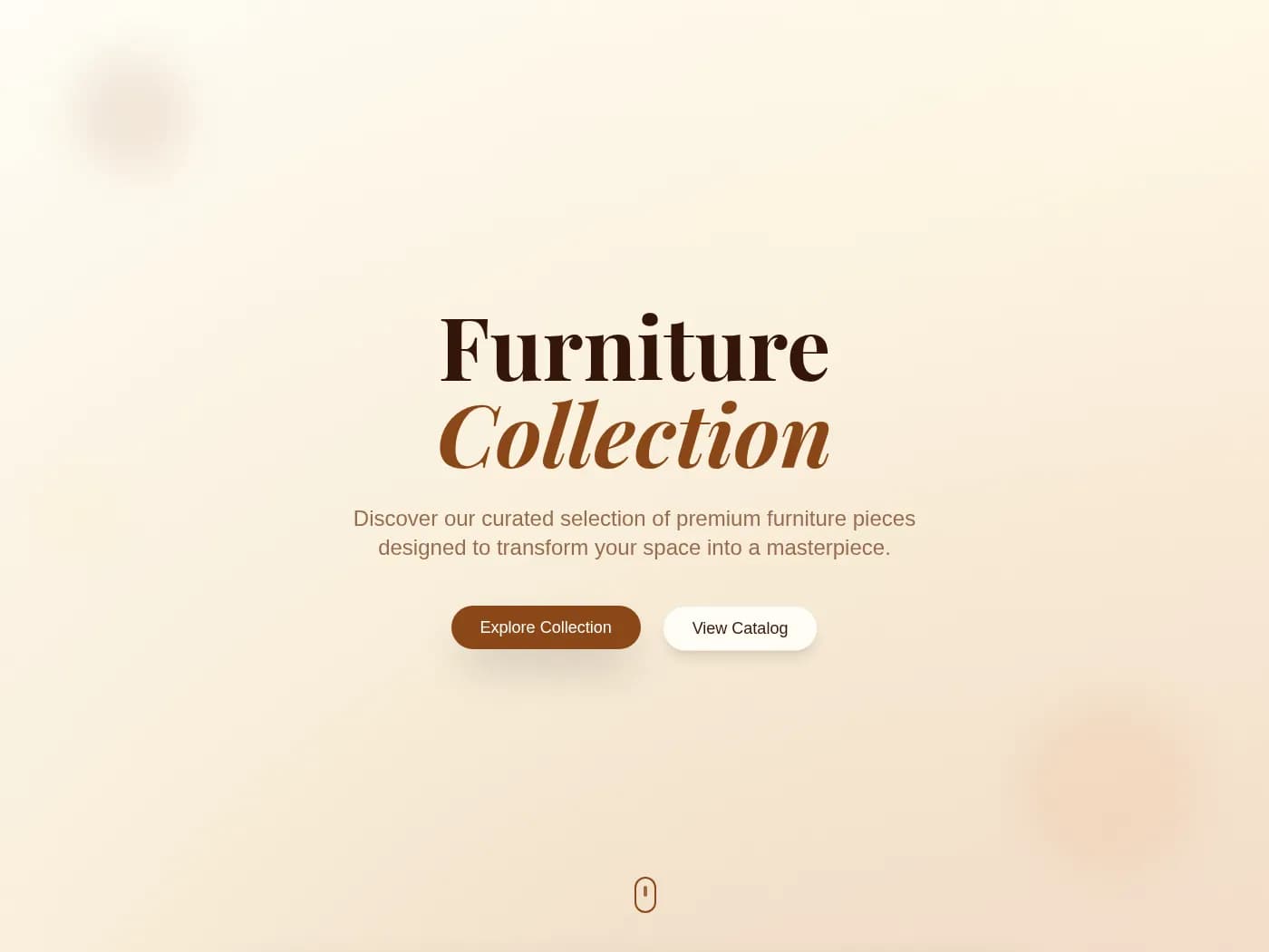 Furniture Catalogue 3D Showcase Website