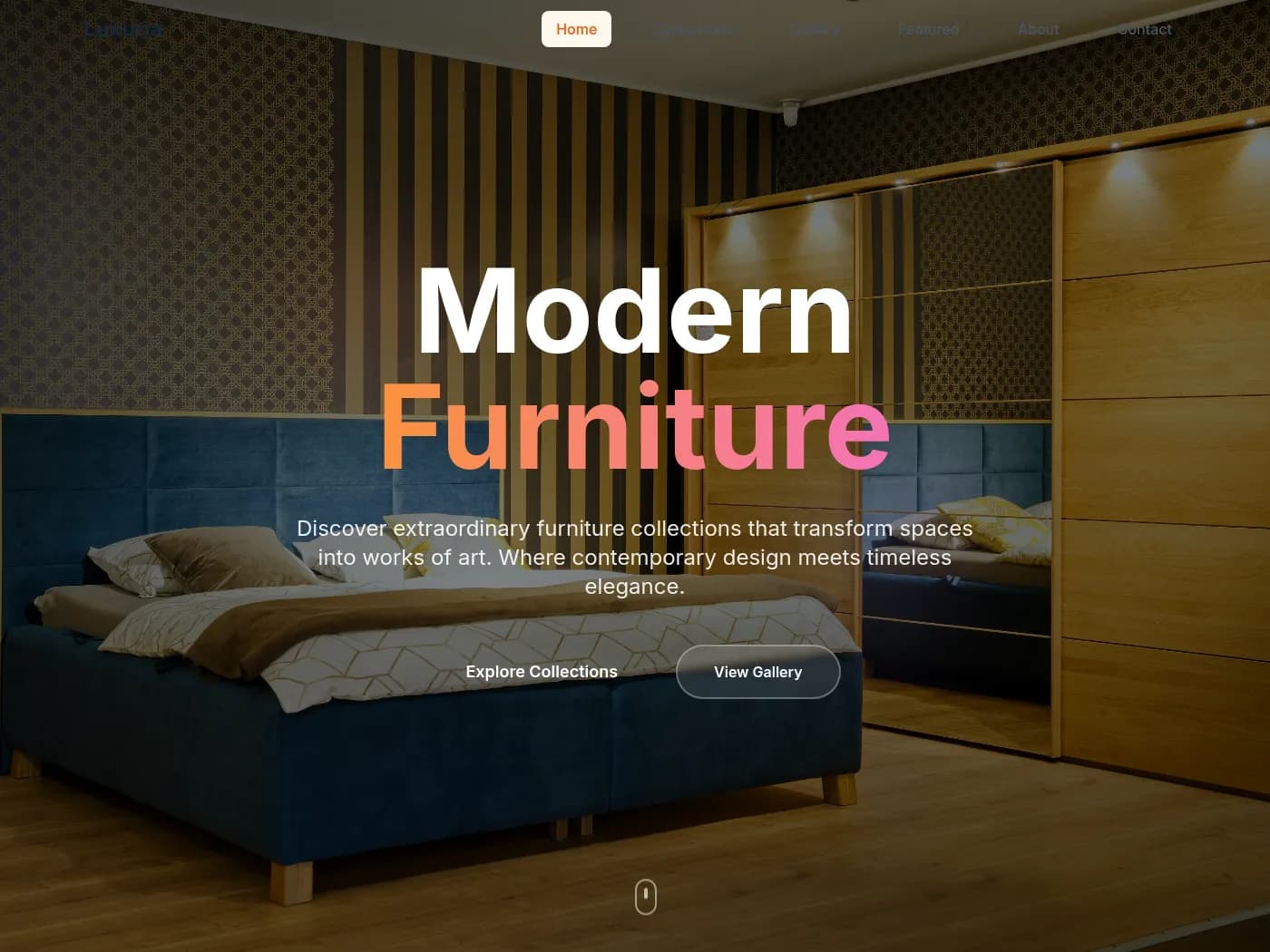 Modern Furniture Catalogue Showcase Website