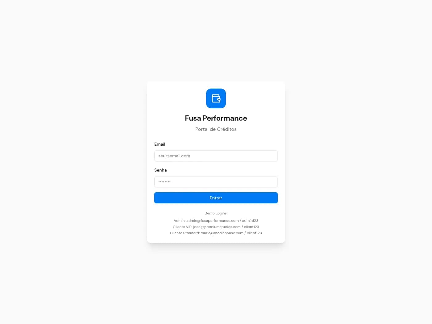 Fusa Performance Credit Portal