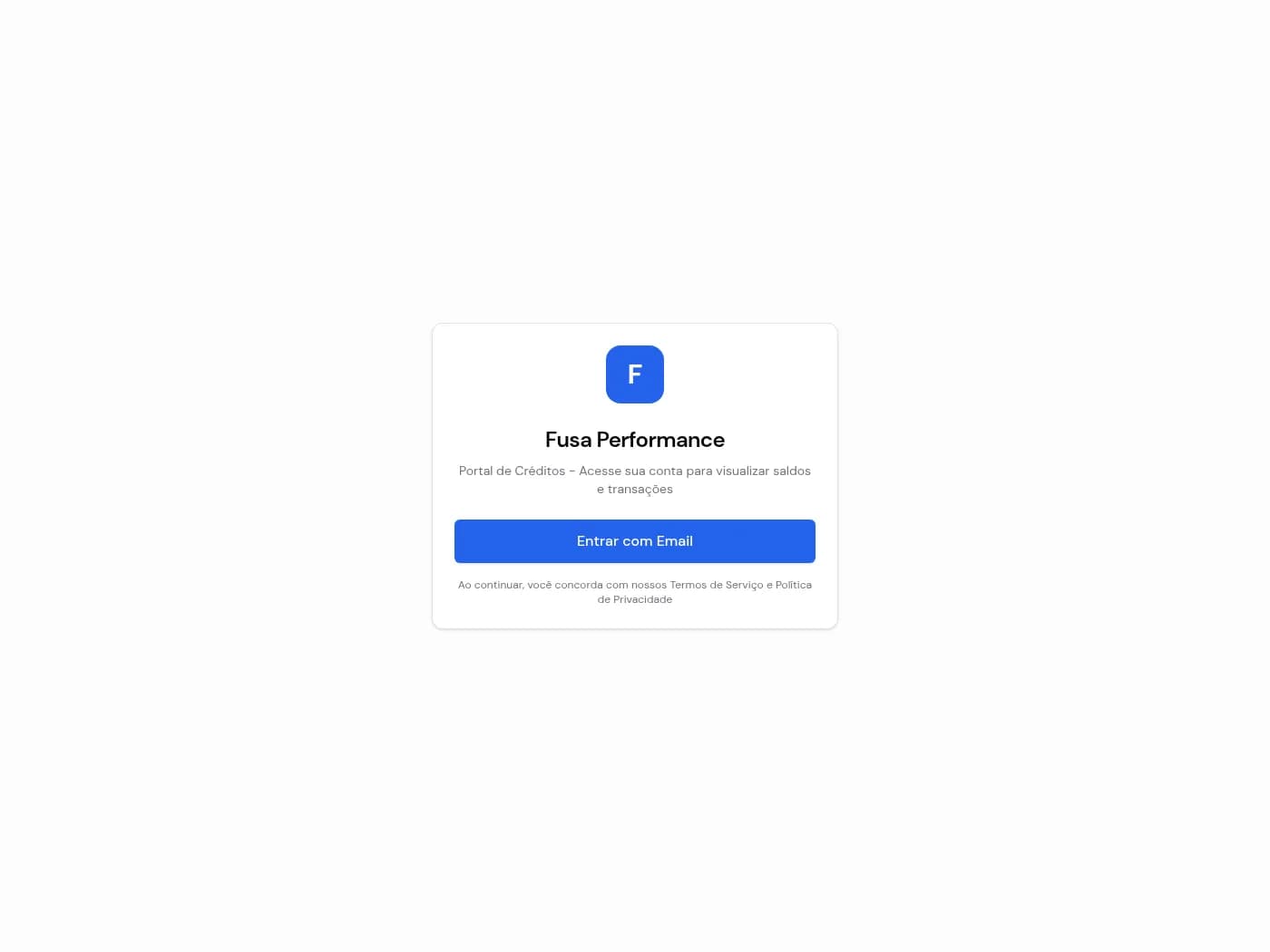 Fusa Performance – Credit Portal