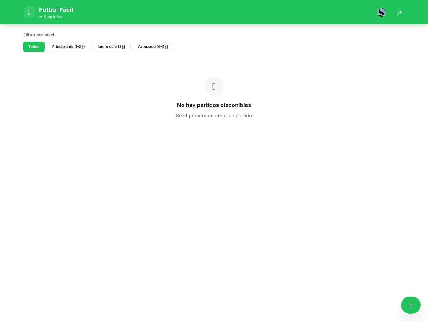 Futbol Fácil Coquimbo: Organize Casual Pichangas with AI