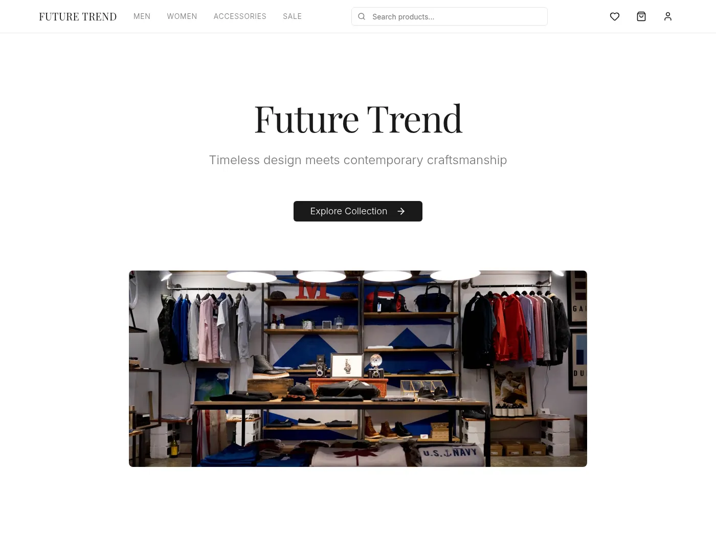 Future Trend Clothing Brand Website