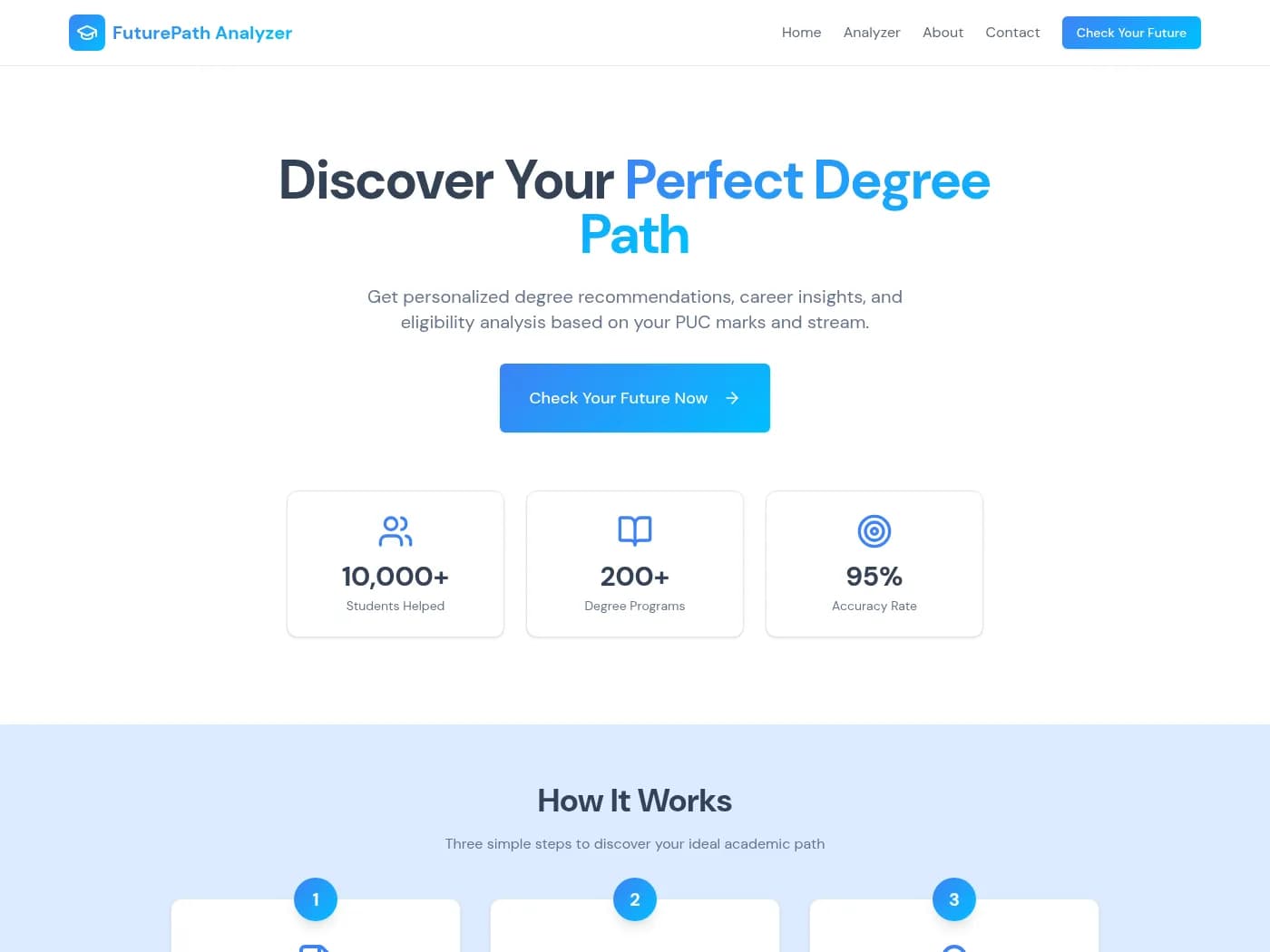 FuturePath Analyzer – Student Degree & Career Recommendation Platform