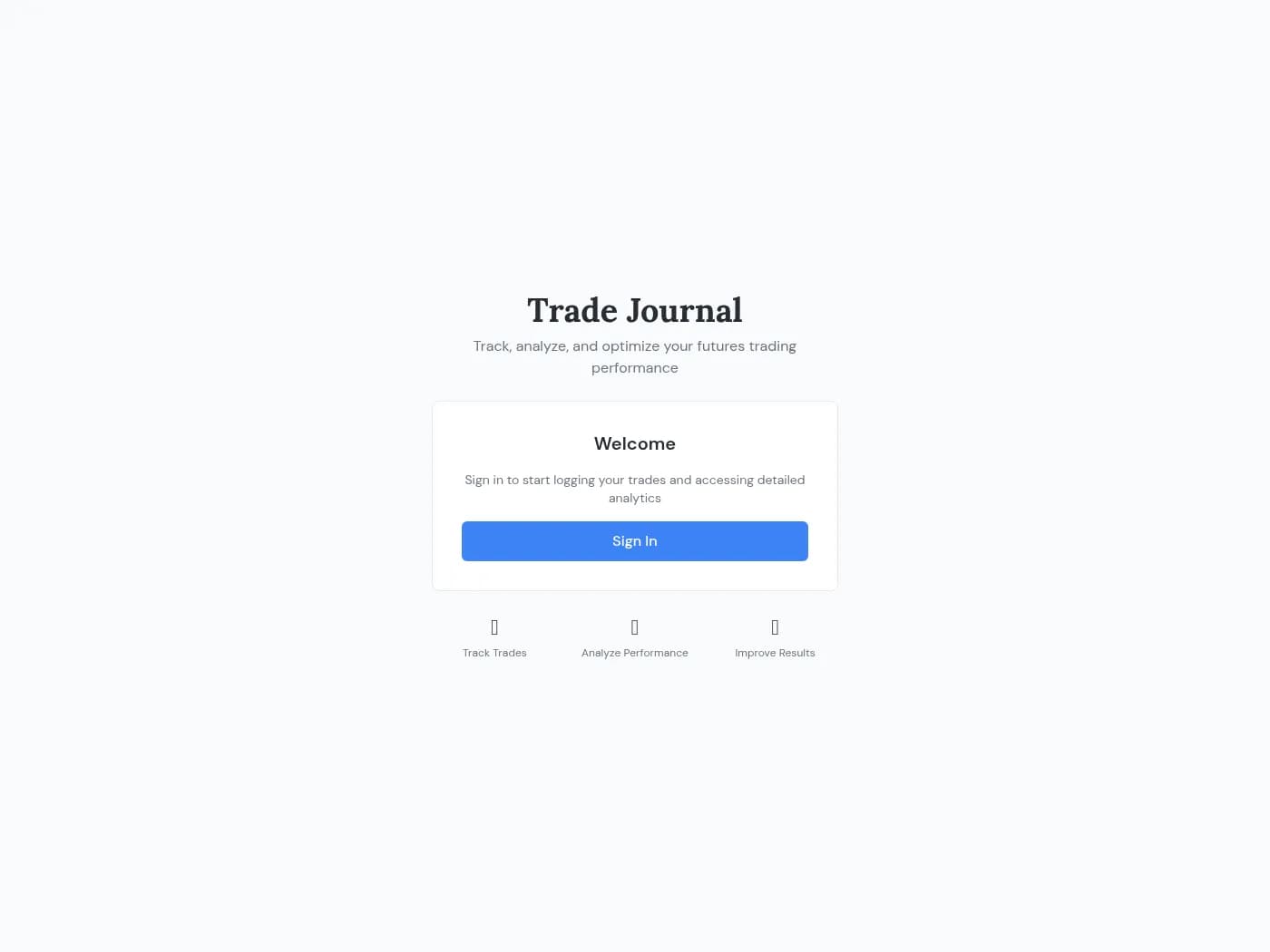 Futures Trading Journal