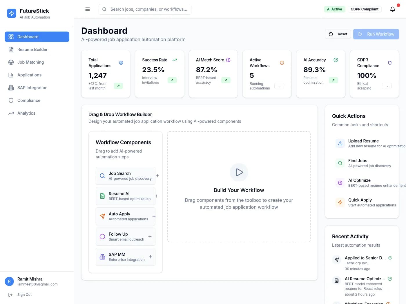 FutureStick: AI-Powered Job Application Automation & Enterprise Integration Platform
