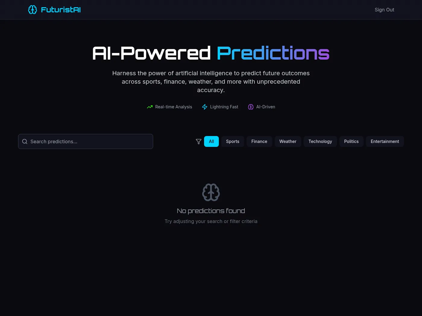 FuturistAI Predictions Platform