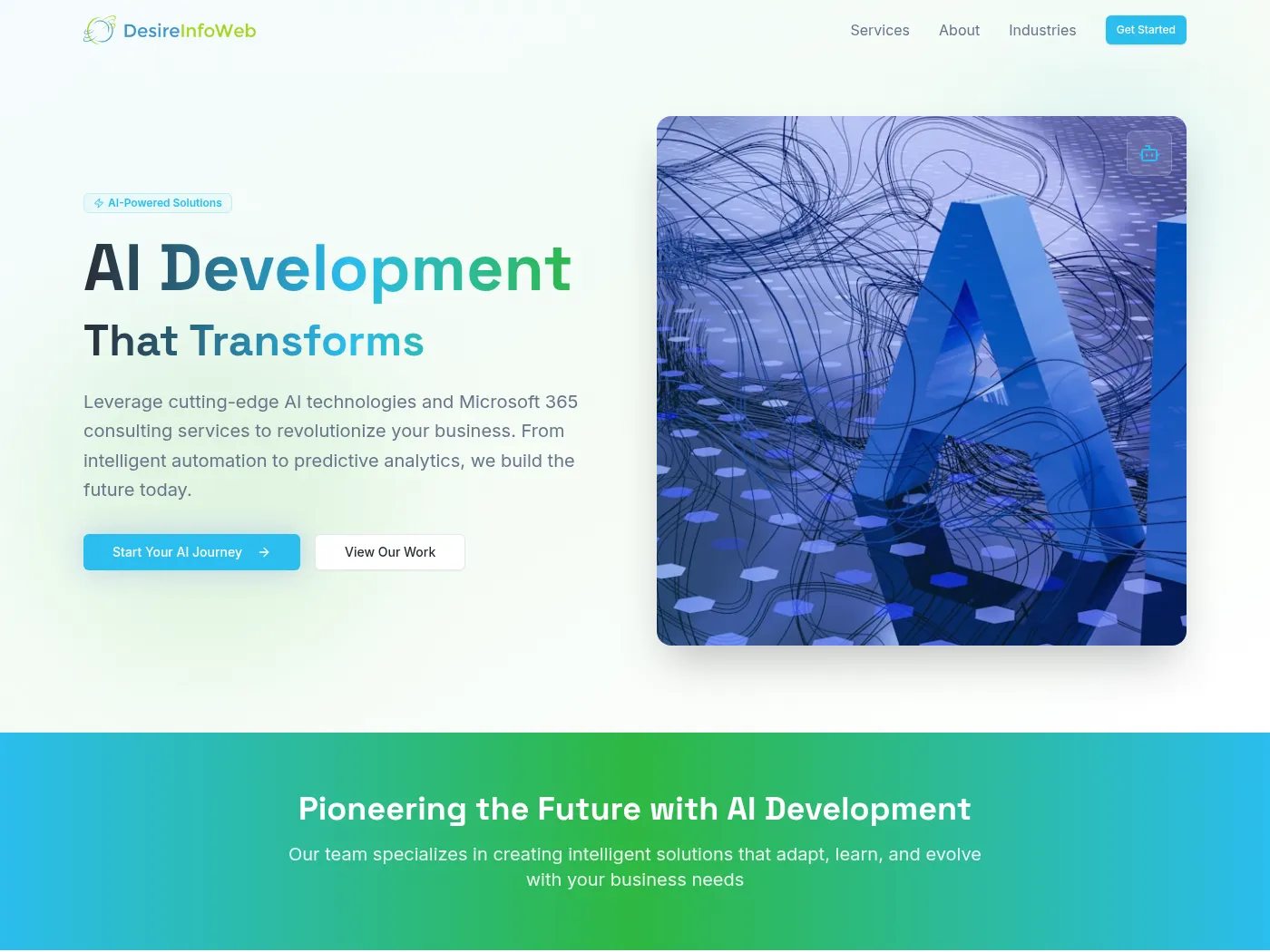 Futuristic AI Development Platform Revamp