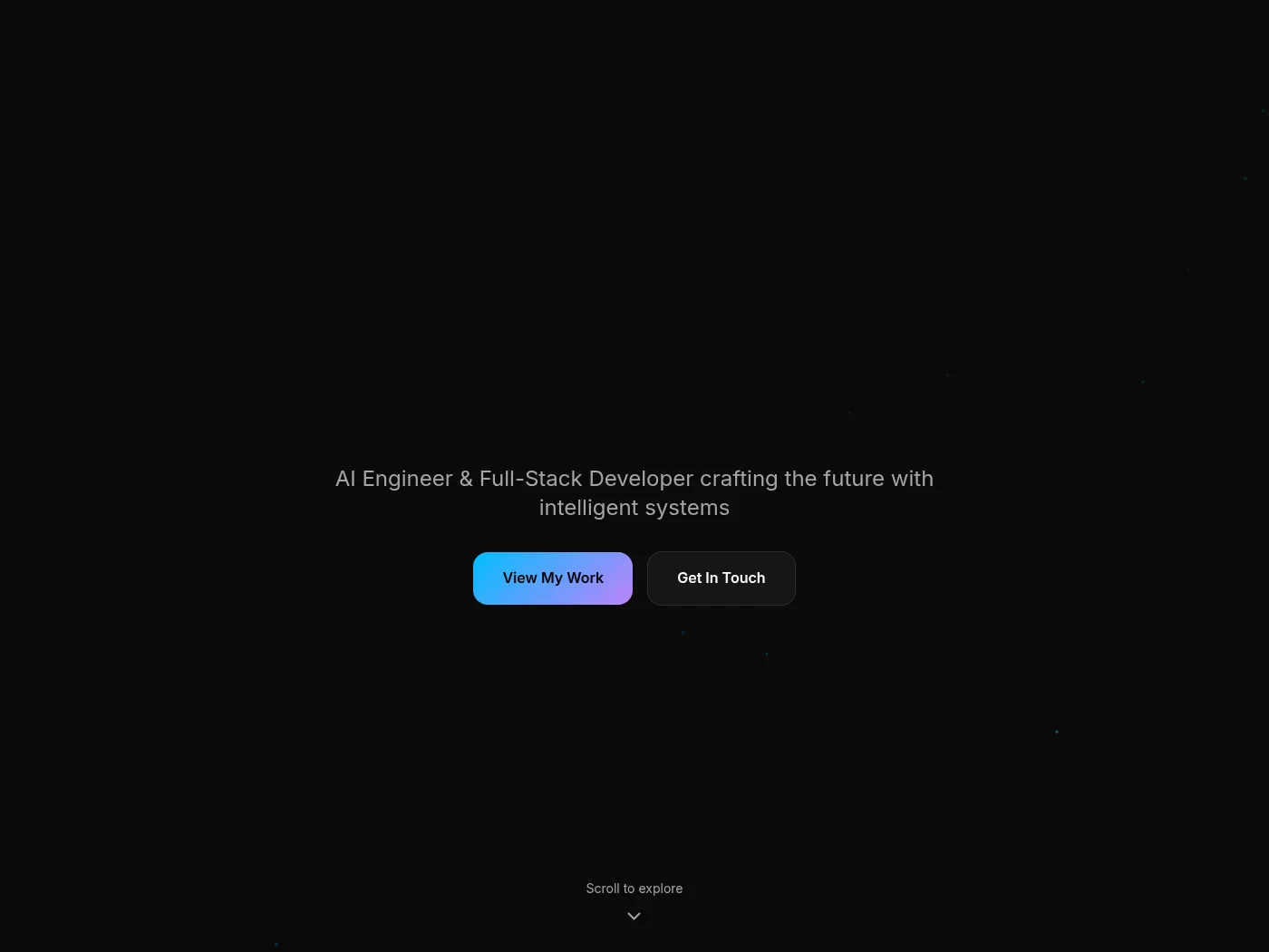 Futuristic AI Engineer Portfolio