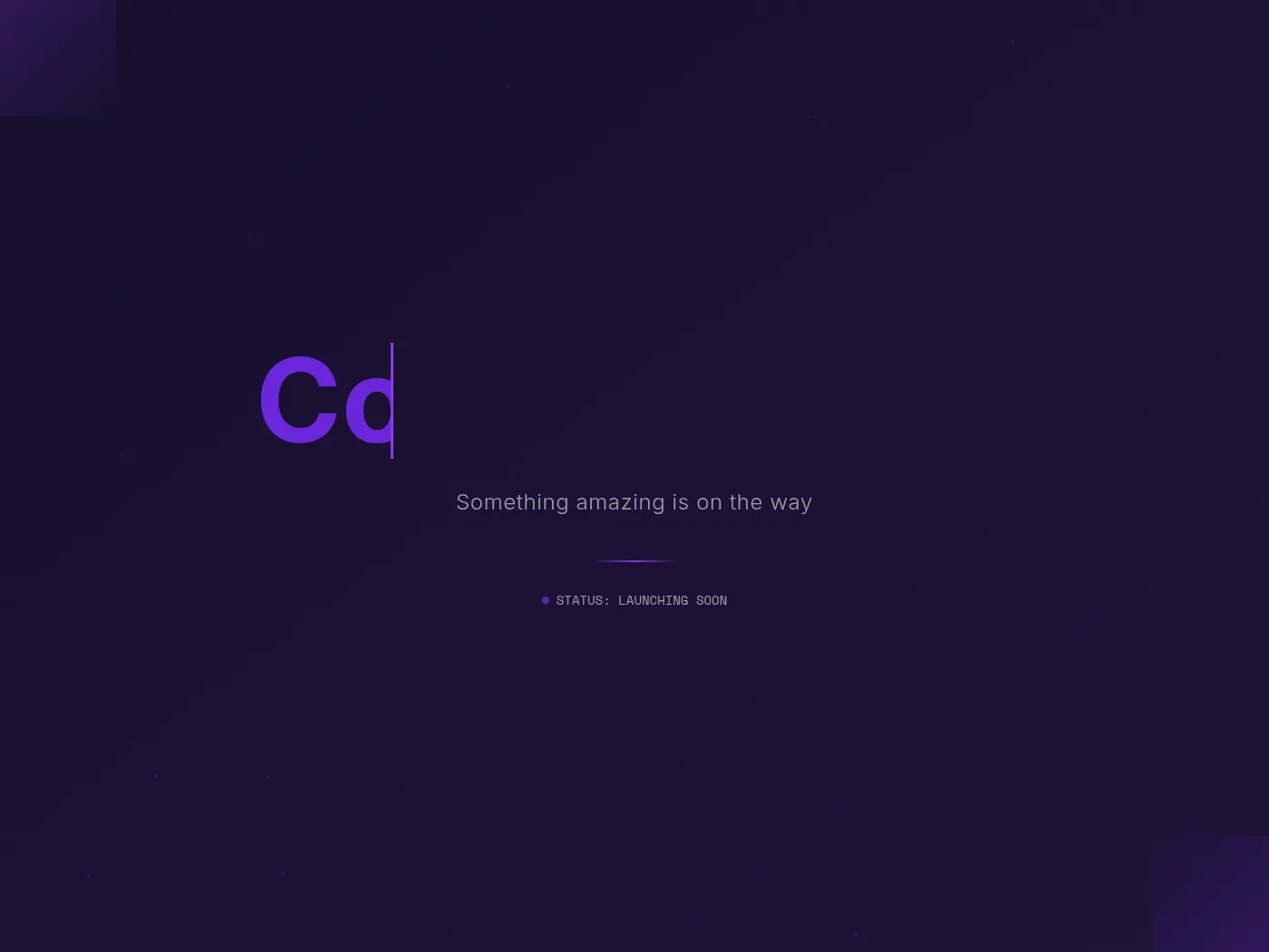 Futuristic Animated Coming Soon Landing Page