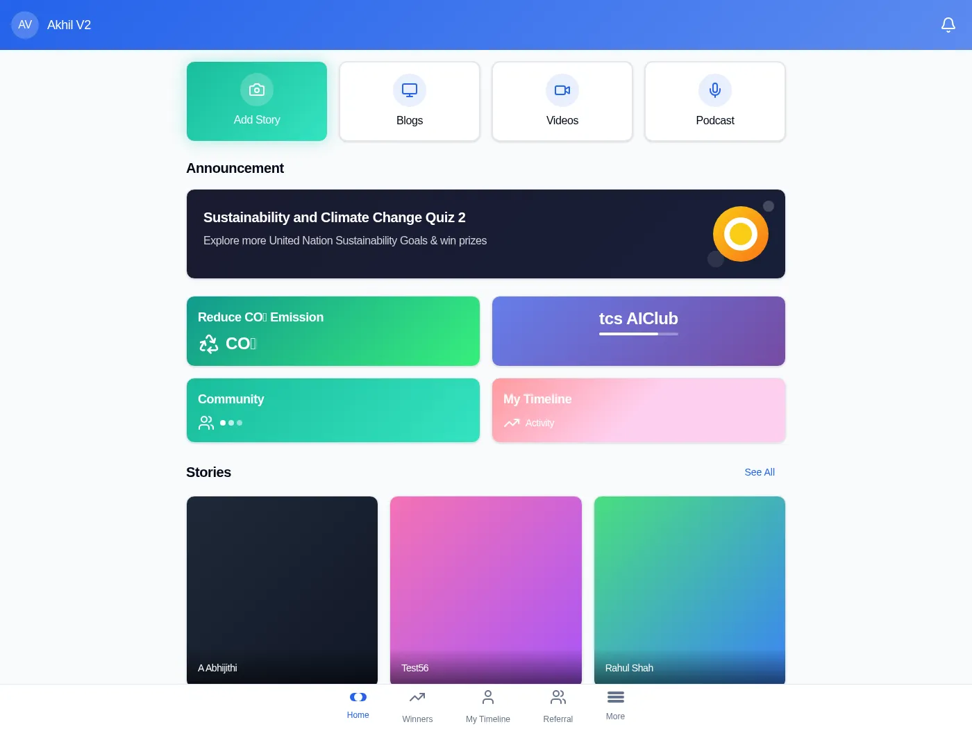 Futuristic Corporate Social Media Home