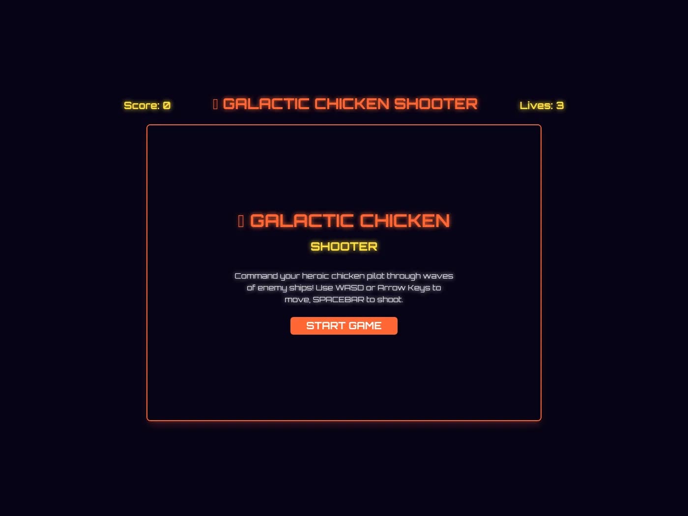 Galactic Chicken Shooter