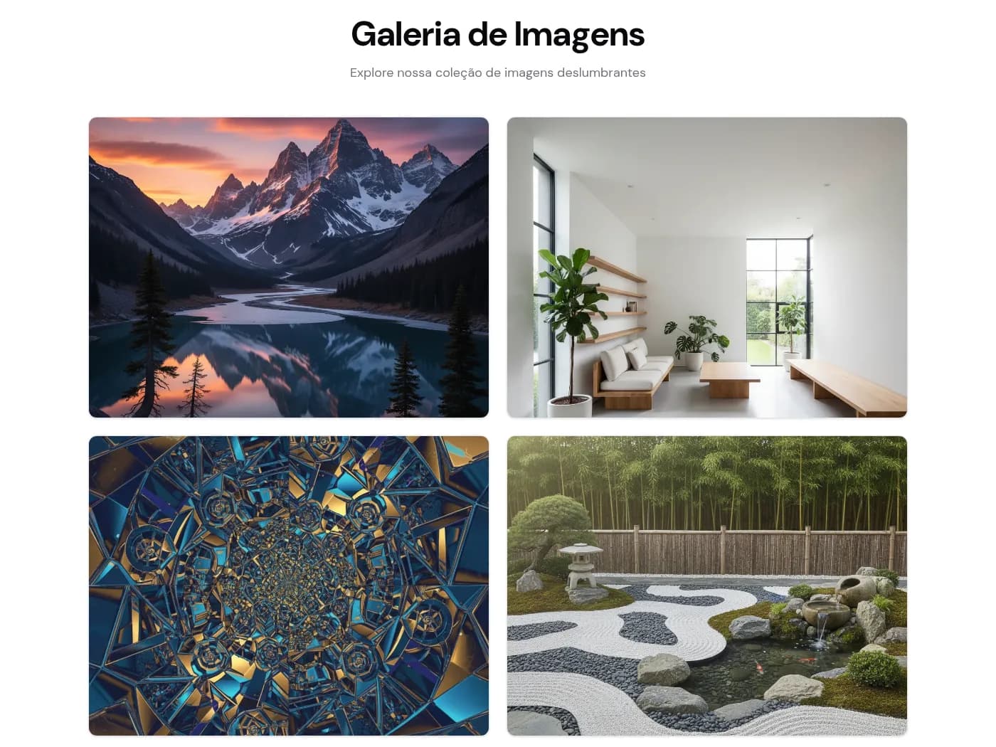 Galeria de Imagens Simples