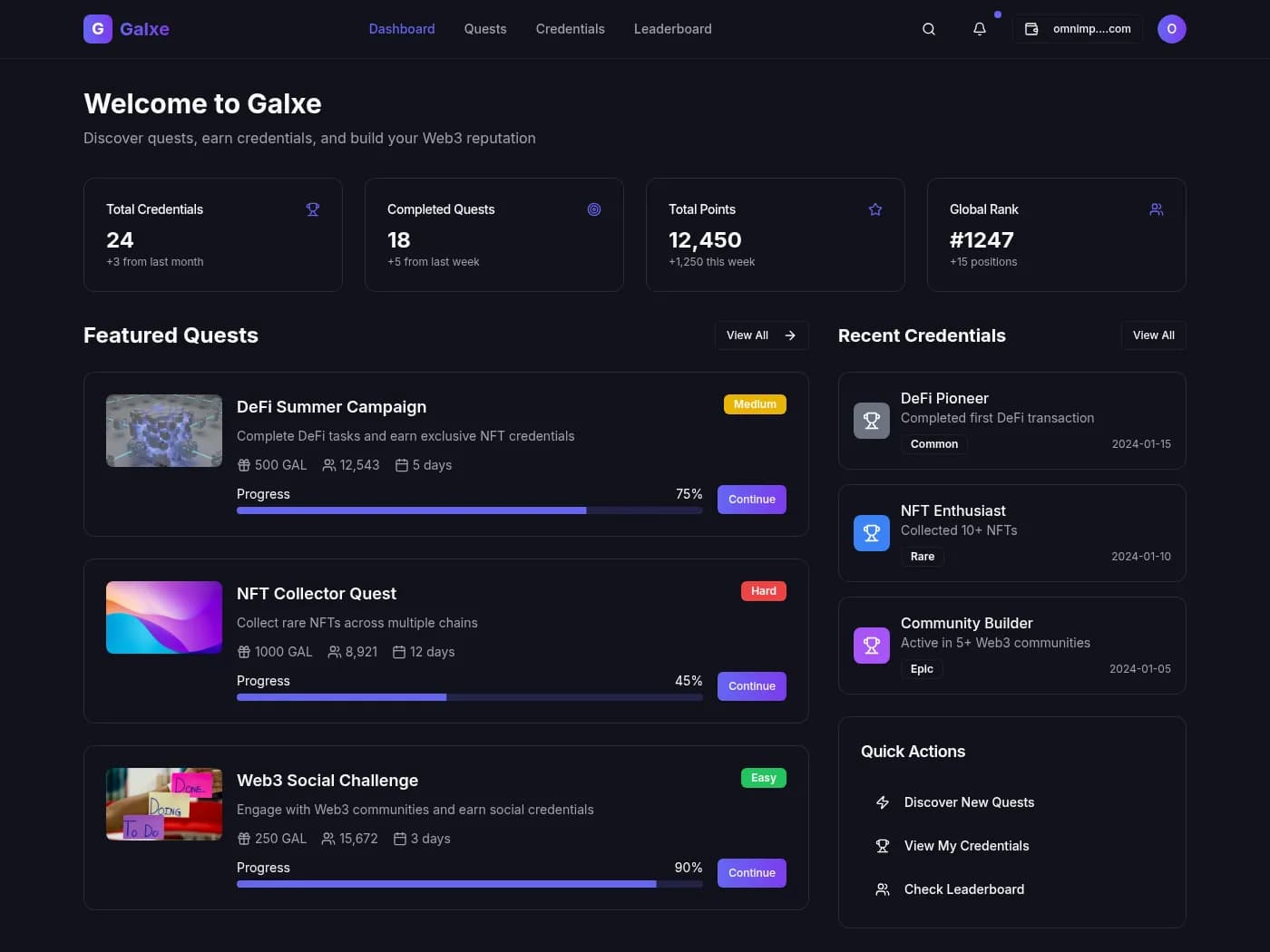 Galxe Clone - Web3 Quest Platform