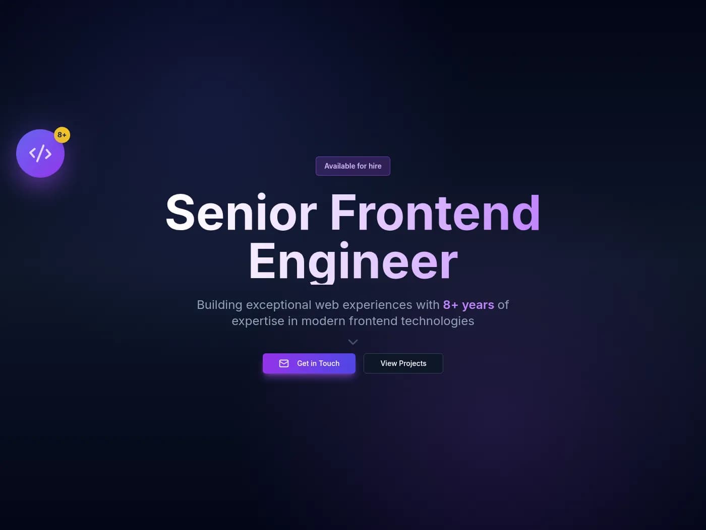 Game-inspired Creative Portfolio for Senior Frontend Engineer