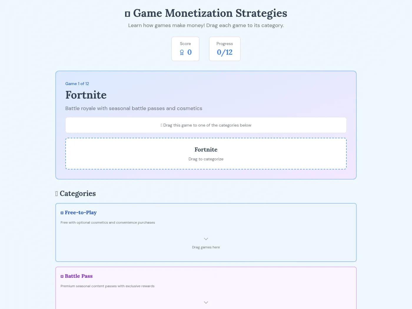 Game Monetization Approaches Learning App