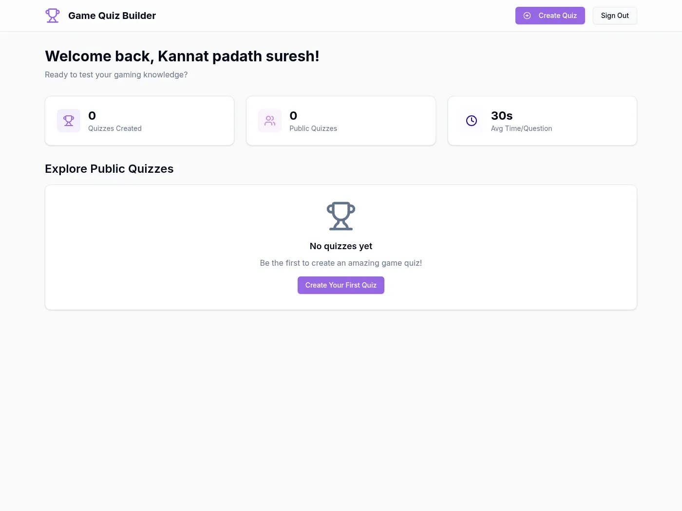 Game Quiz Builder