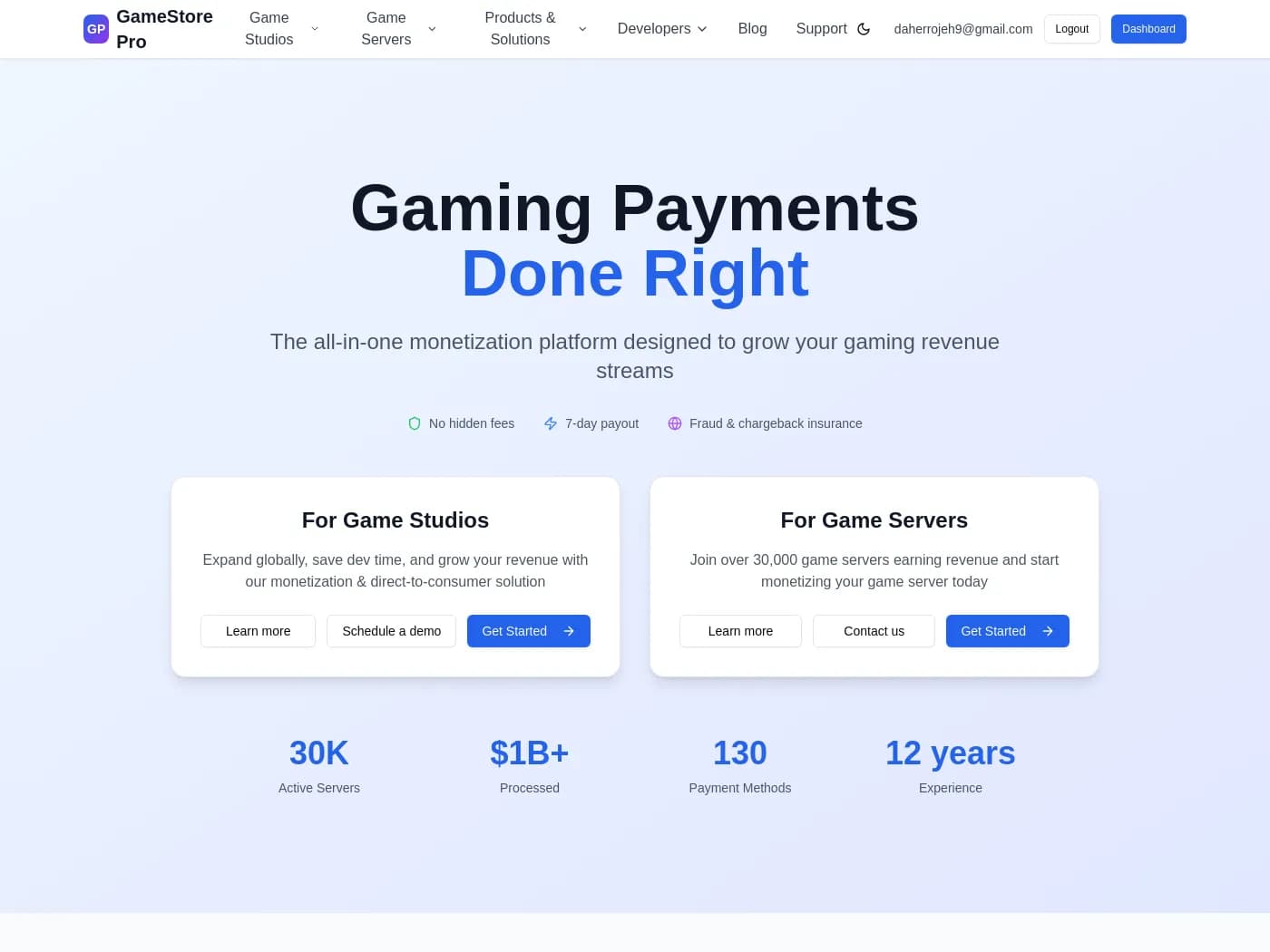 Game Server Monetization SaaS Platform for Multiplayer Communities
