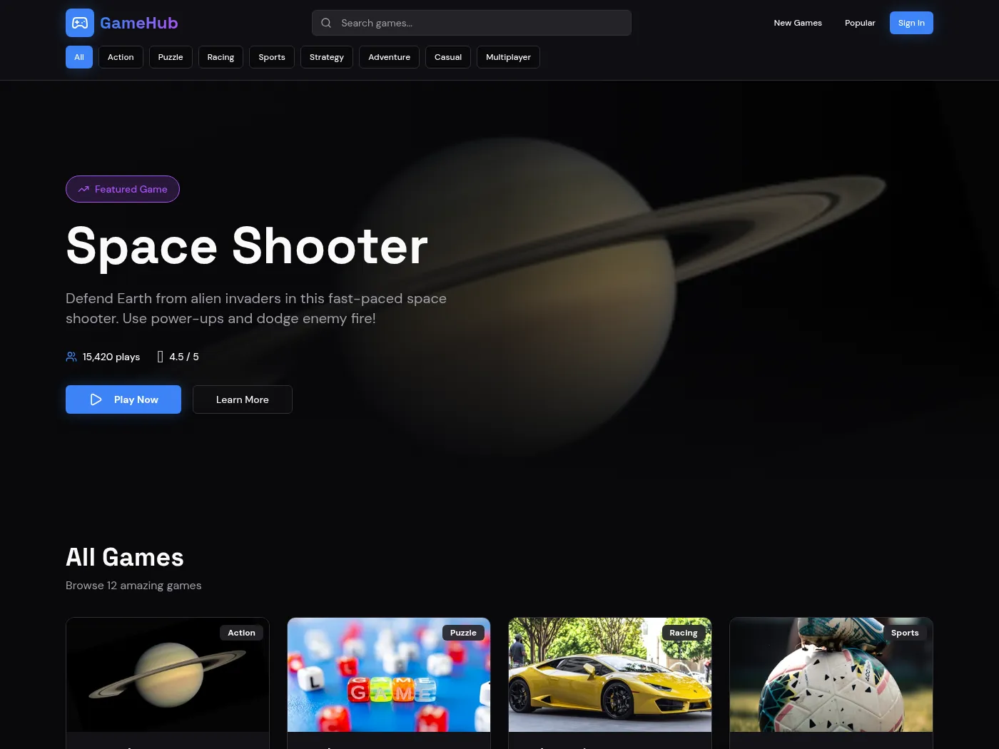 GameHub: Play and Discover Online Games