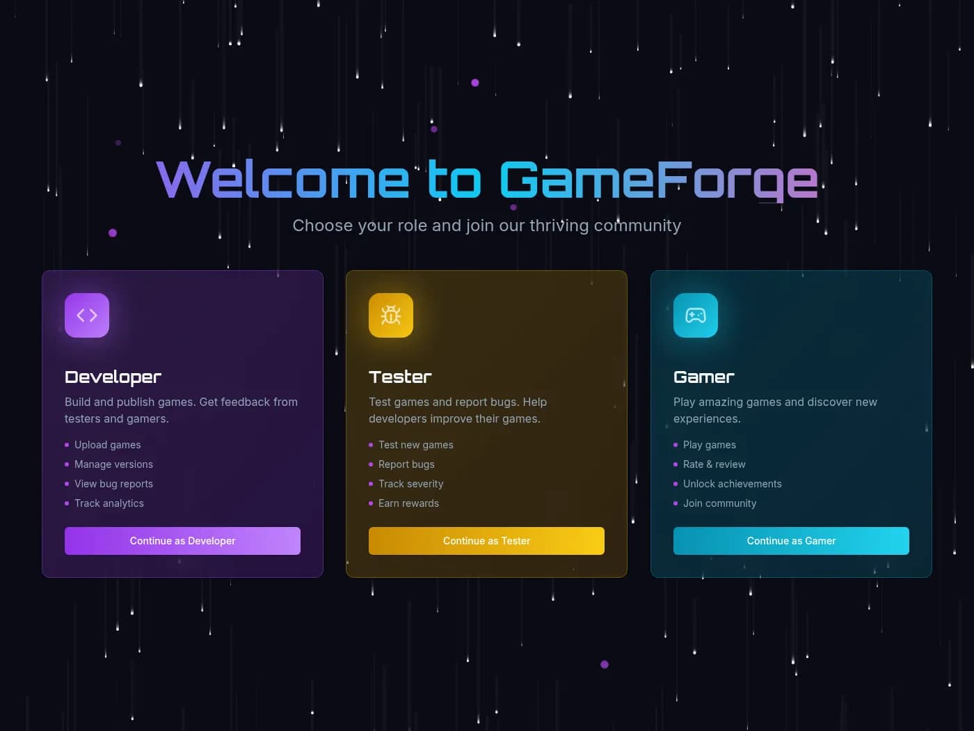 GameForge Community Hub