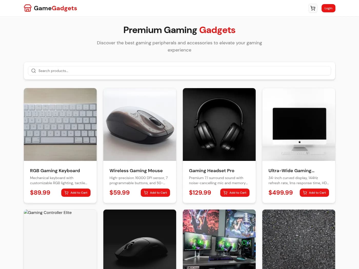 GameGadgets Card-Style Online Store with Admin Dashboard and WhatsApp Checkout