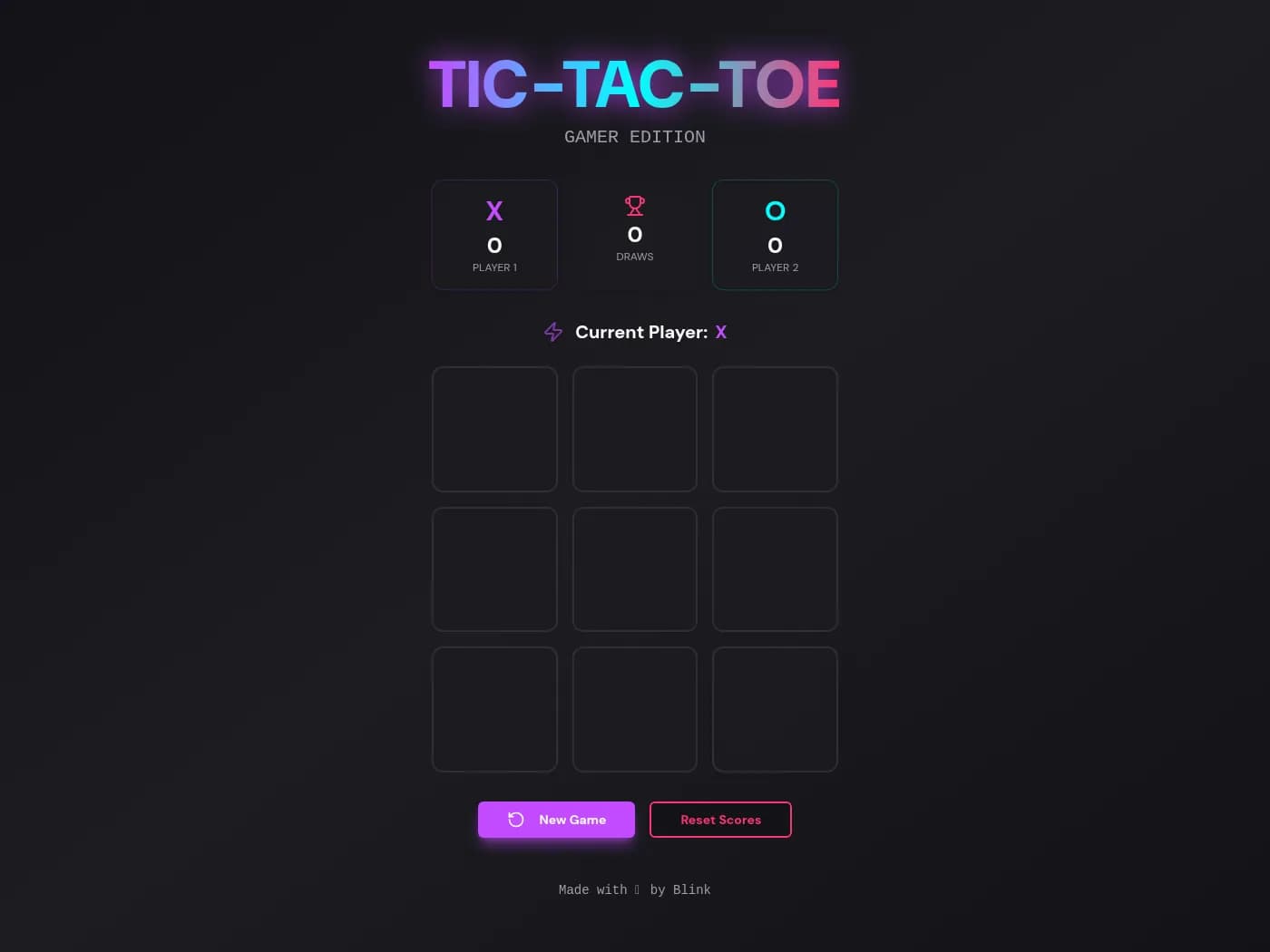 Gamer Tic-Tac-Toe
