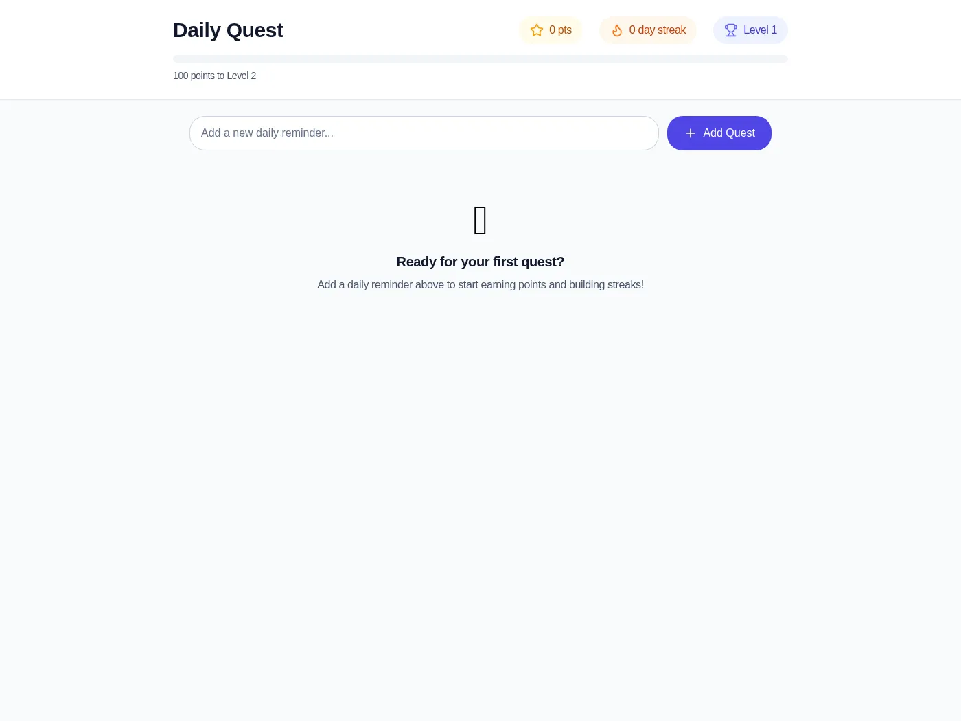 Gamified Daily Reminder App