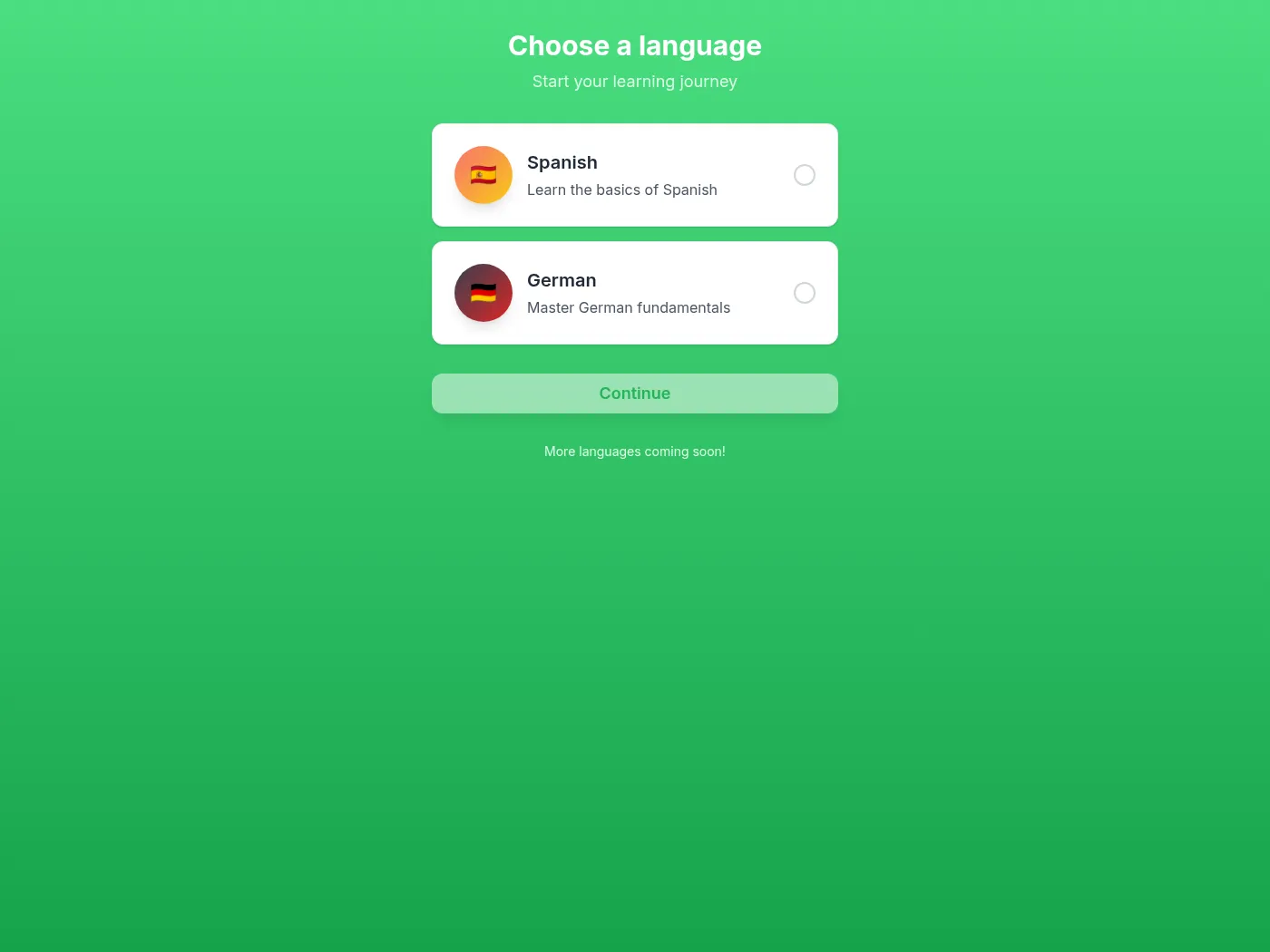 Gamified Language Learning MVP