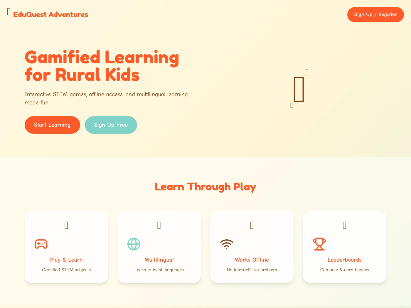 Gamified Learning Platform for Rural Kids (Animated, Offline-First, Avatar-Driven)