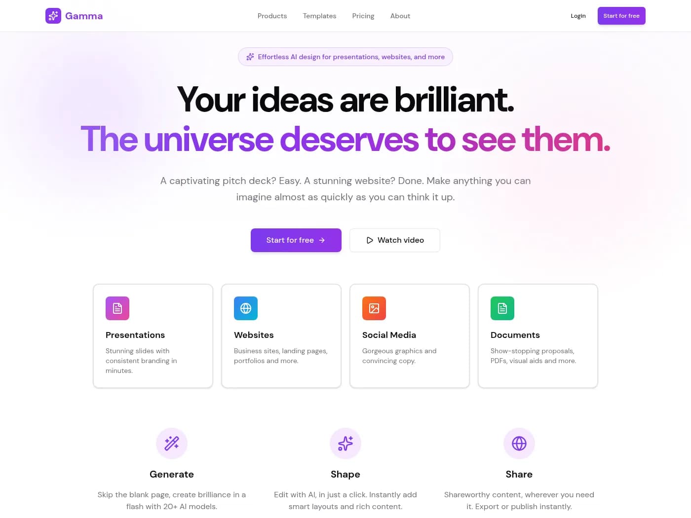 Gamma.app Clone - AI-Powered Presentation Builder