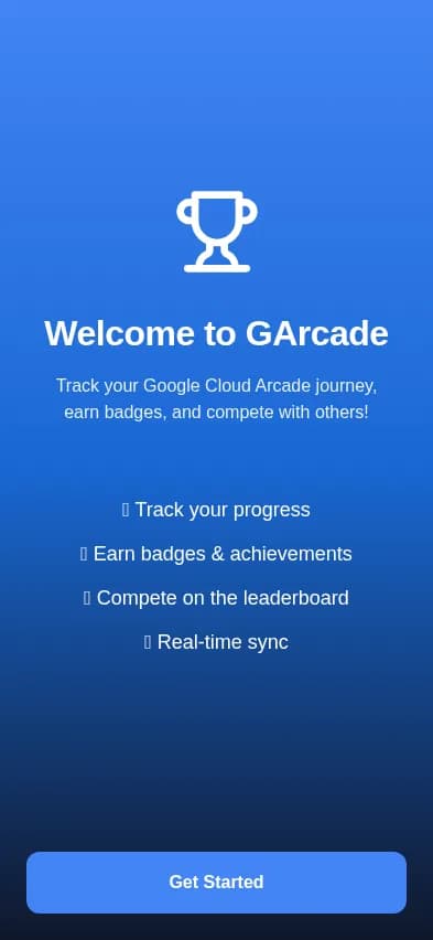 GArcade Mobile Companion - Google Cloud Arcade Tracker App