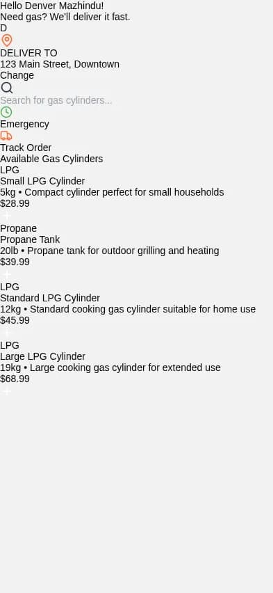 Gas Delivery Mobile App
