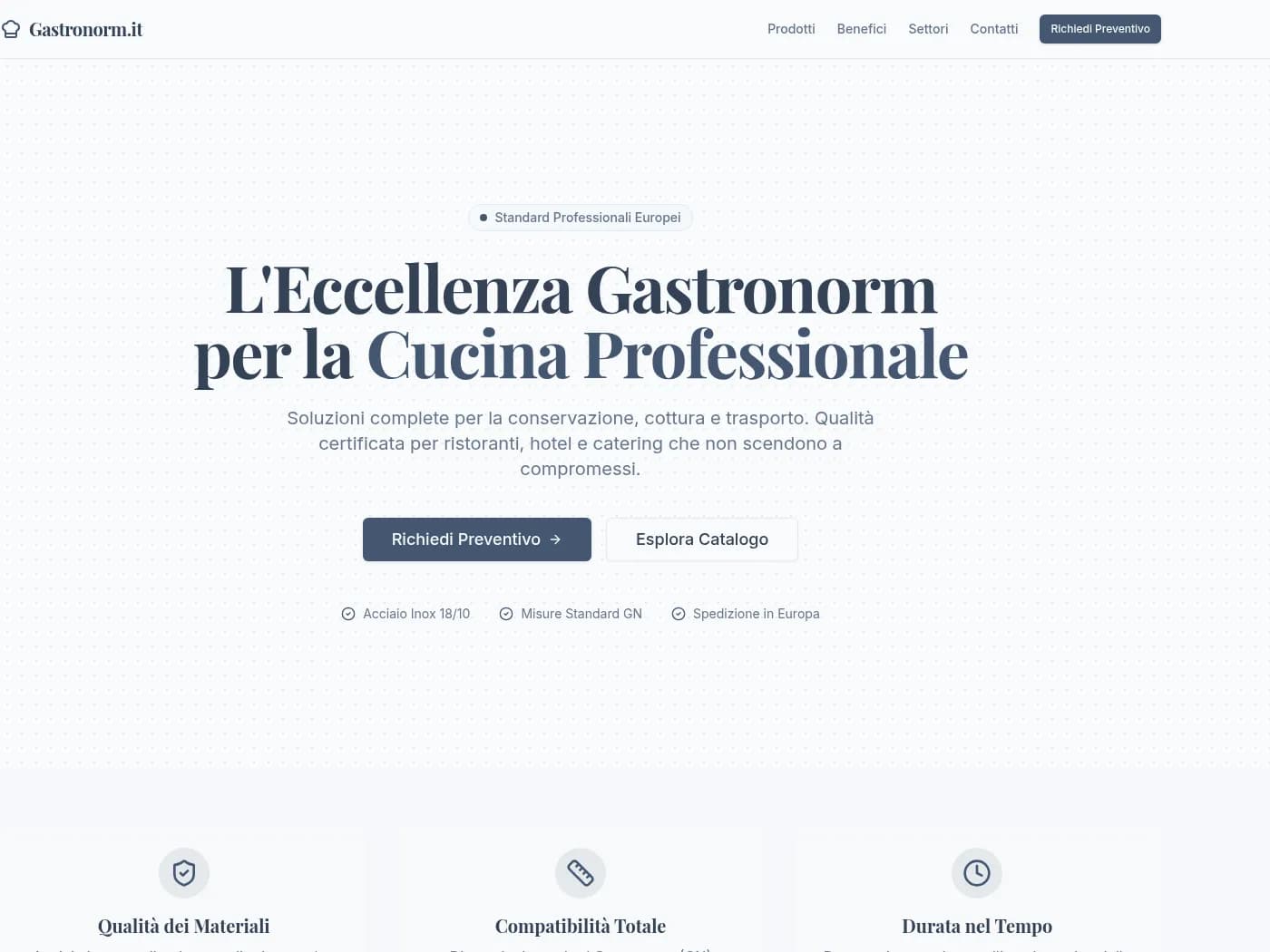 Gastronorm Pro Landing
