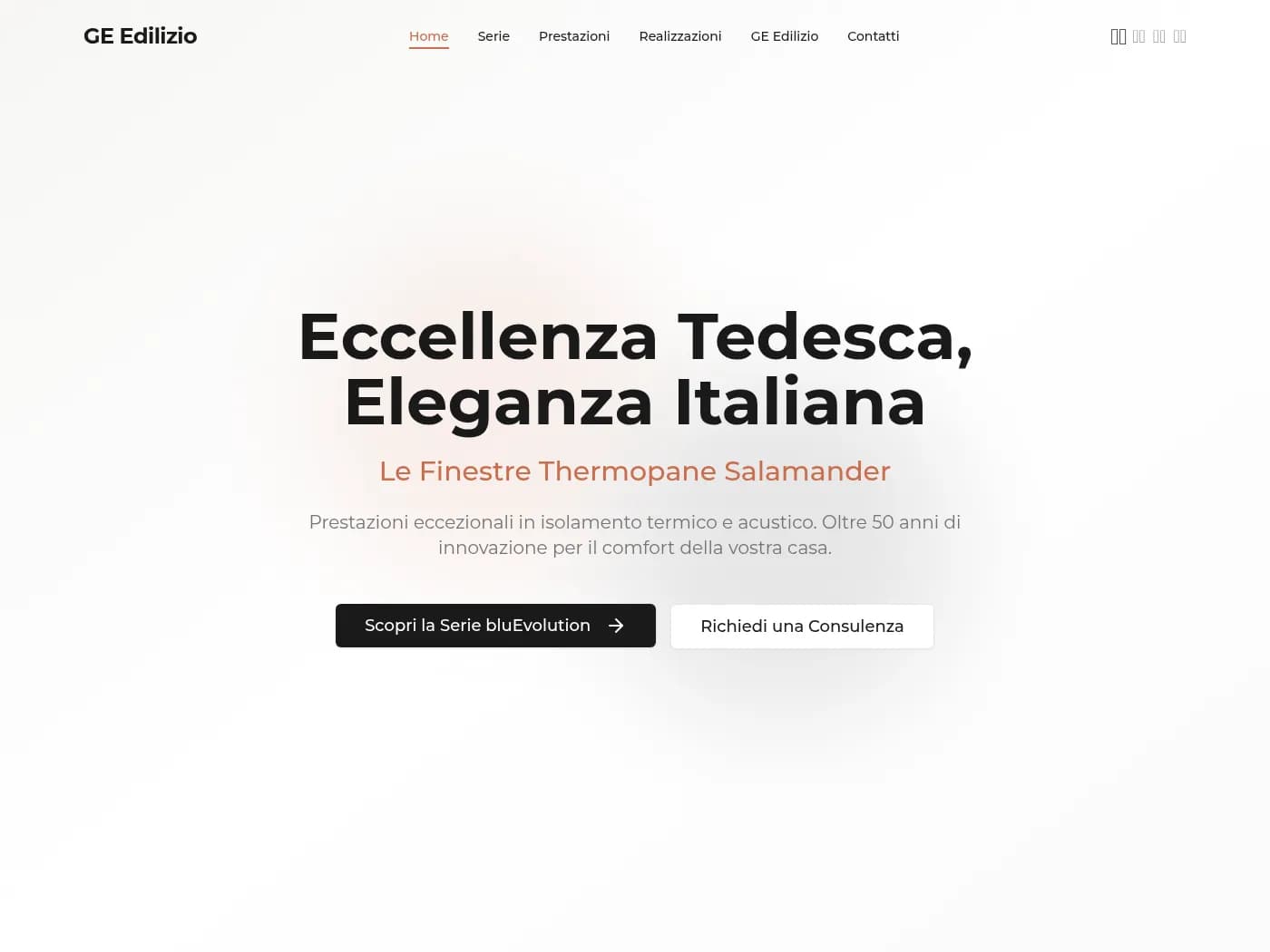 GE Edilizio Premium Multilingual Website for Salamander Thermopane Windows