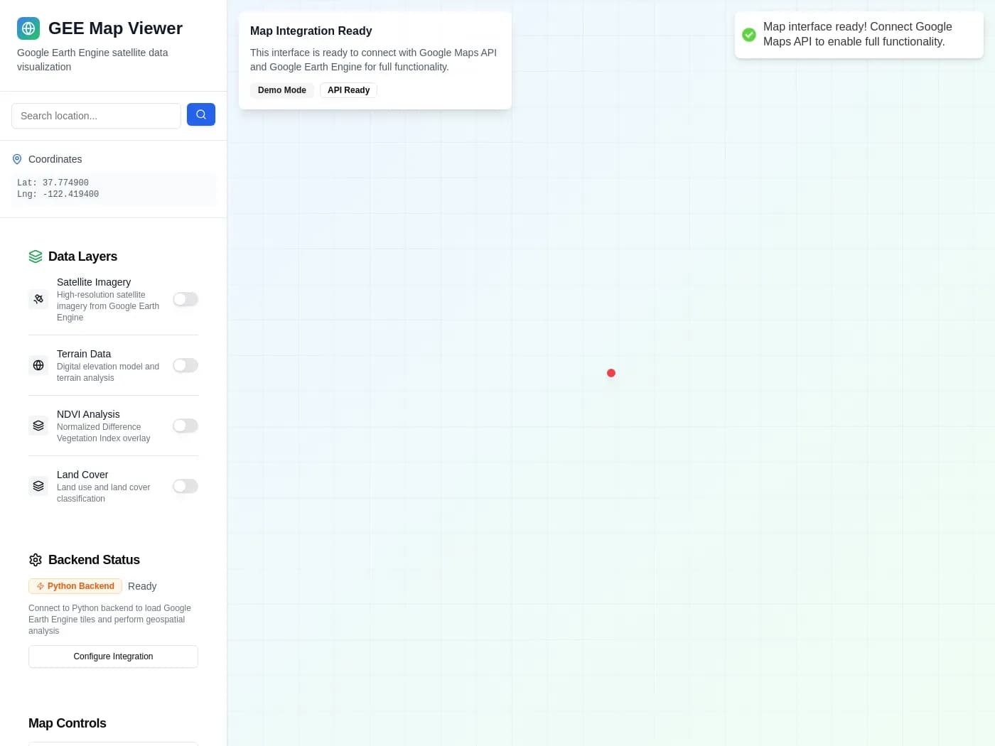 Google Earth Engine Map Viewer