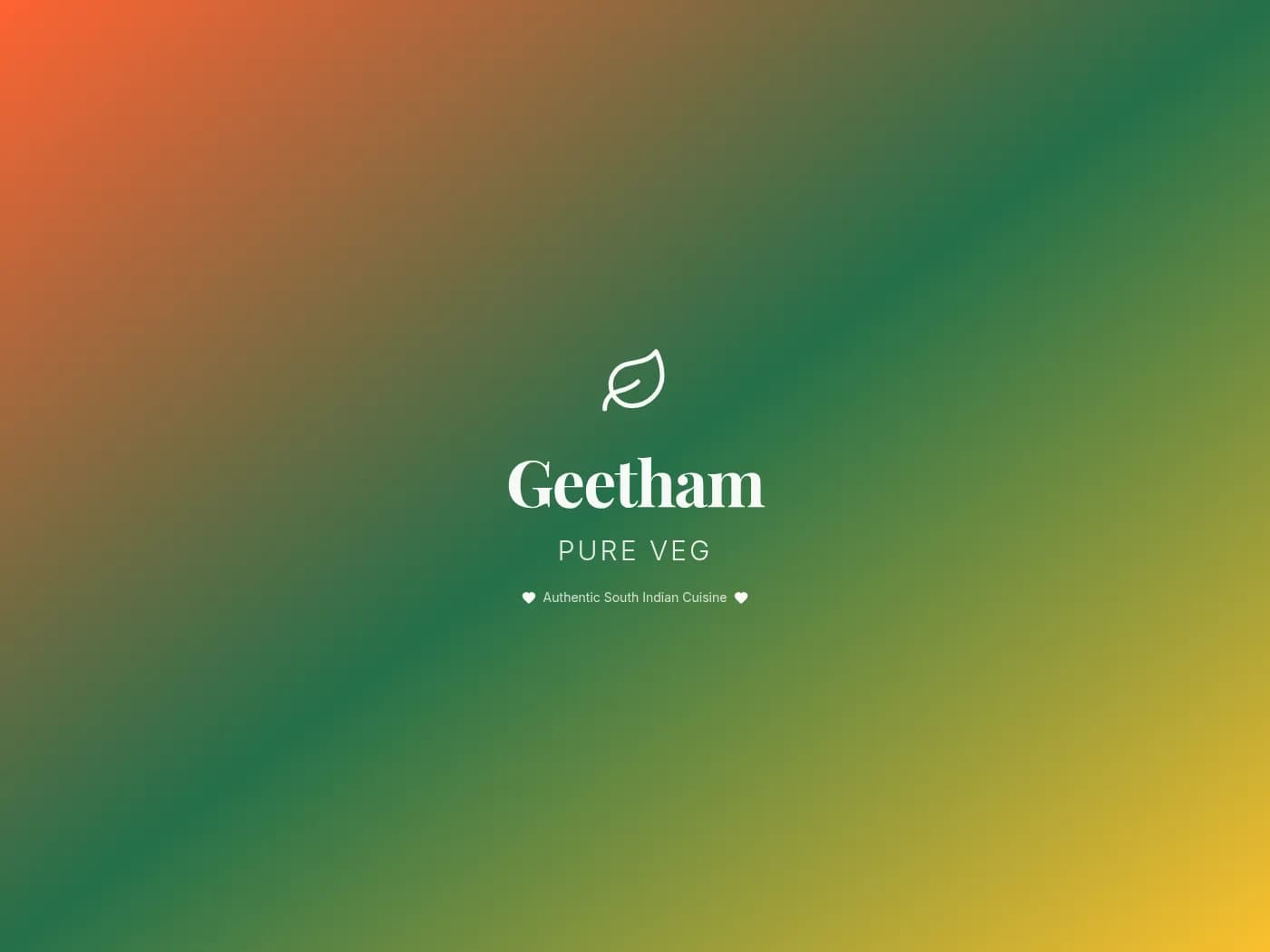 Geetham Pure Veg Restaurant Website