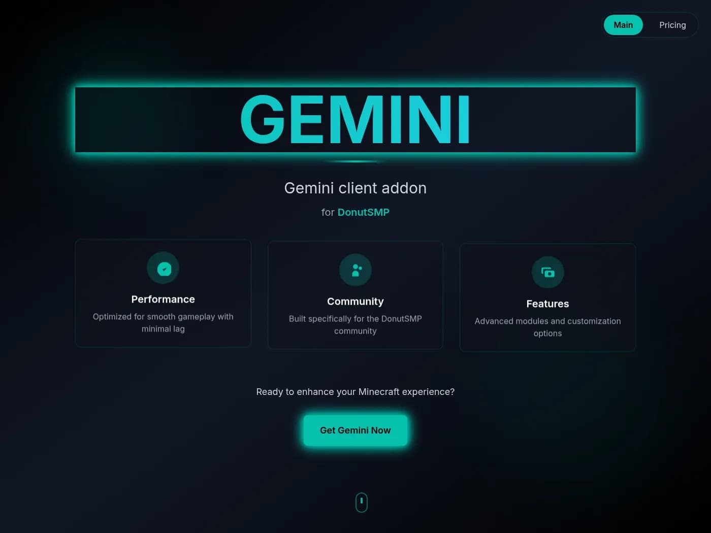 Gemini Meteor Client Addon Website for DonutSMP